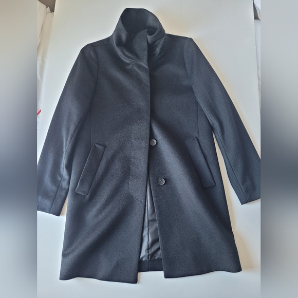 Uniqlo | Jackets & Coats | Uniqlo Cashmere Stand Collar Coat Black Xs | Poshmark